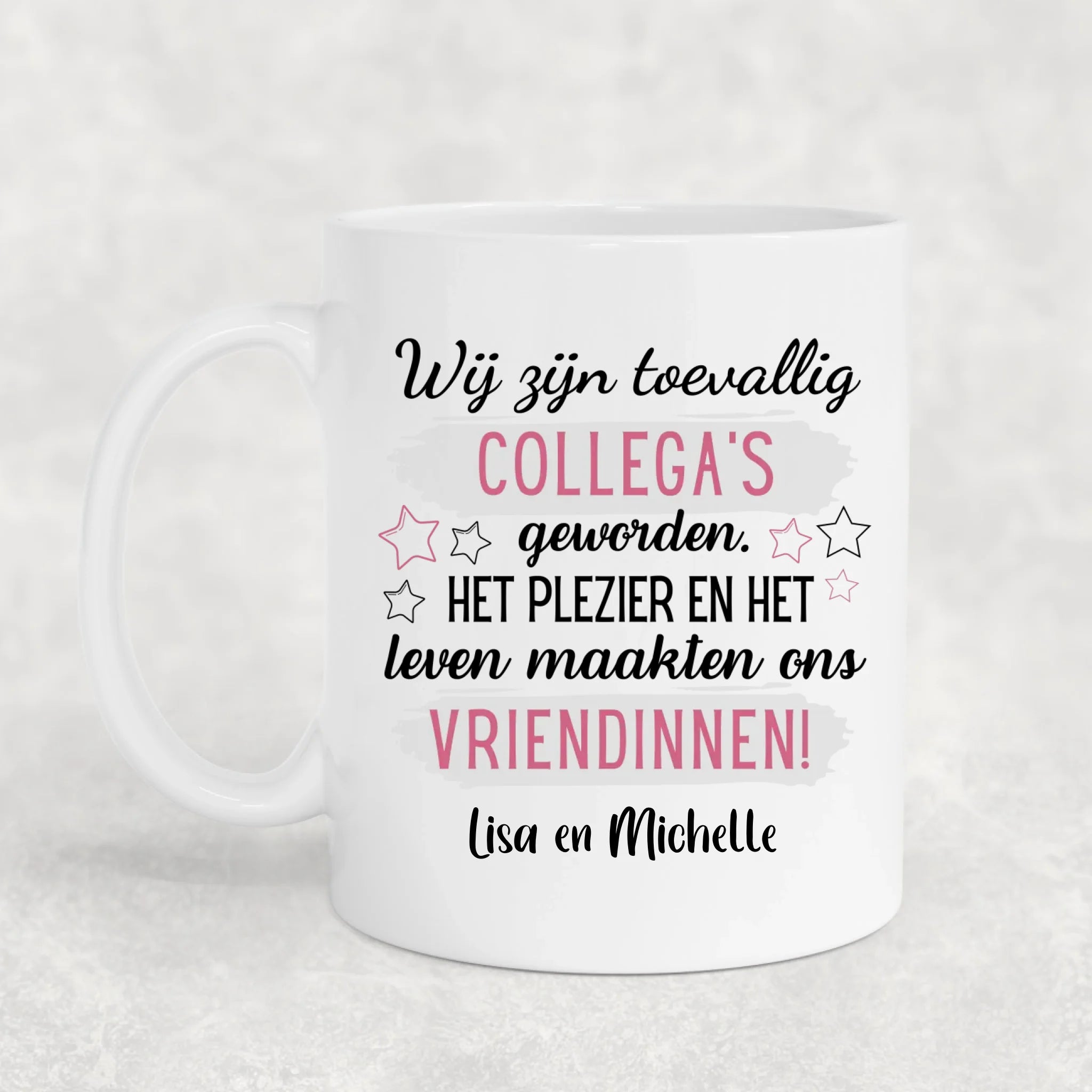 Van collega tot vriendin - Gepersonaliseerde mok – HEY DEAR 💜